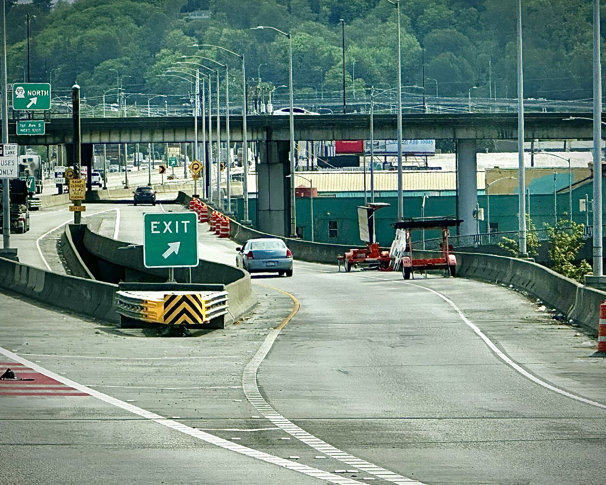 Hole repaired in SR99 ramp ; It’s open early | Westside Seattle